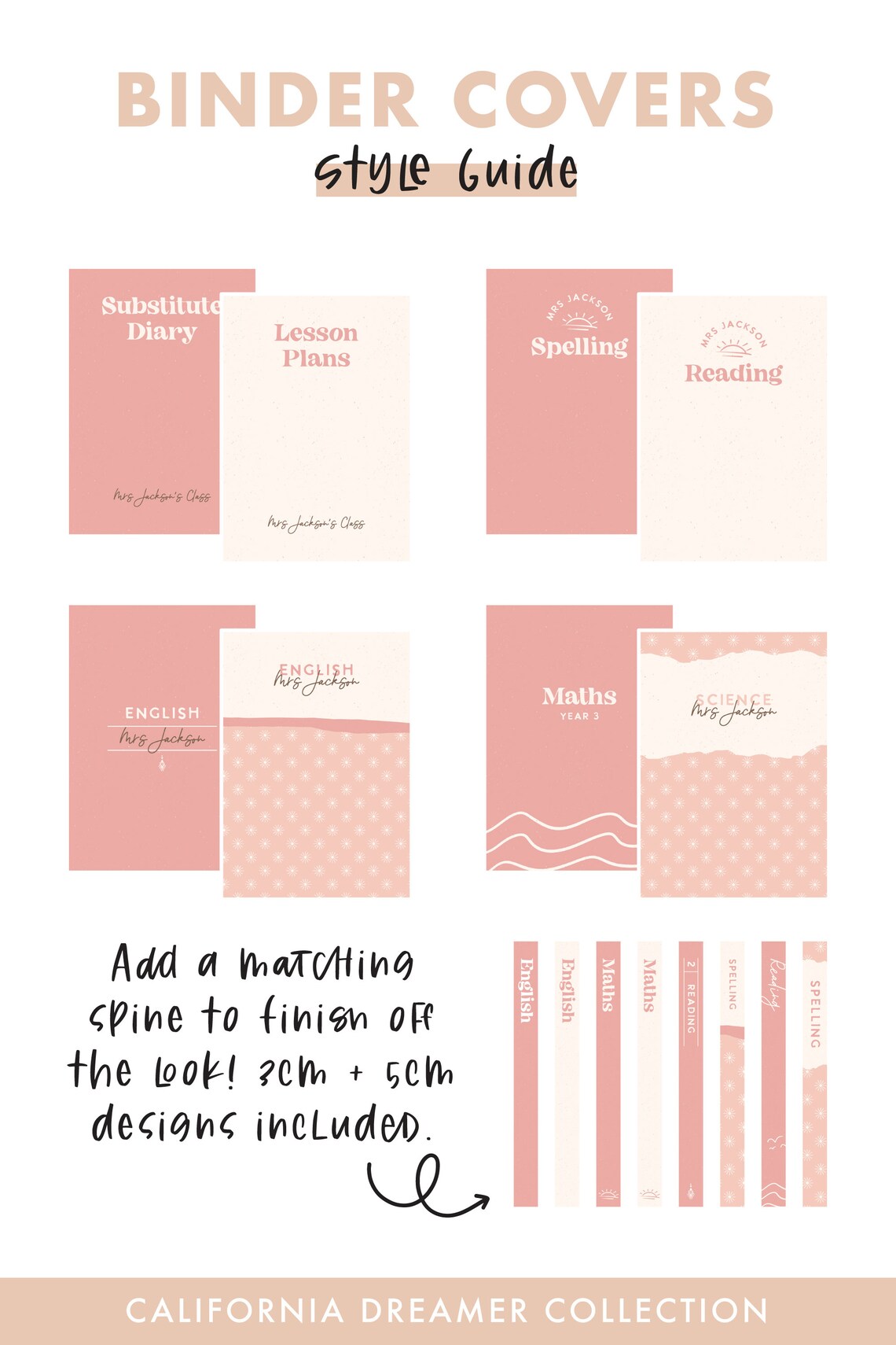 Teacher Binder + Book Covers | Classroom Decor - California Dreamer ...