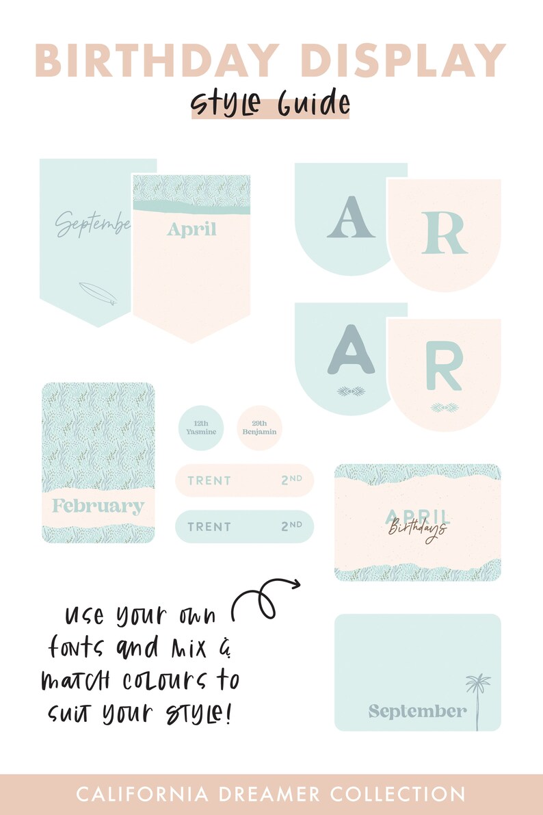 Classroom Birthday Display | Classroom Decor - California Dreamer ...