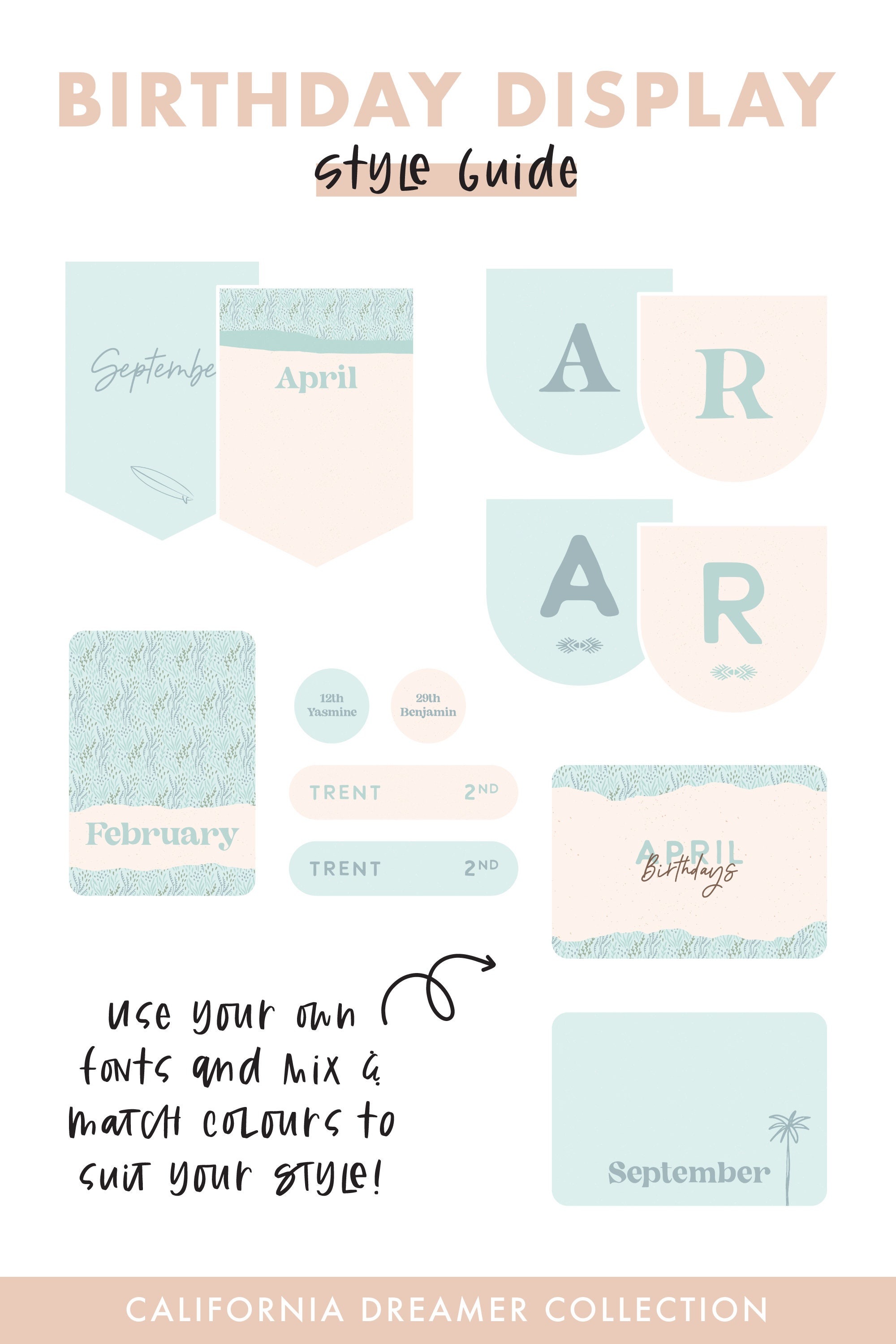 Classroom Birthday Display | Classroom Decor - California Dreamer ...