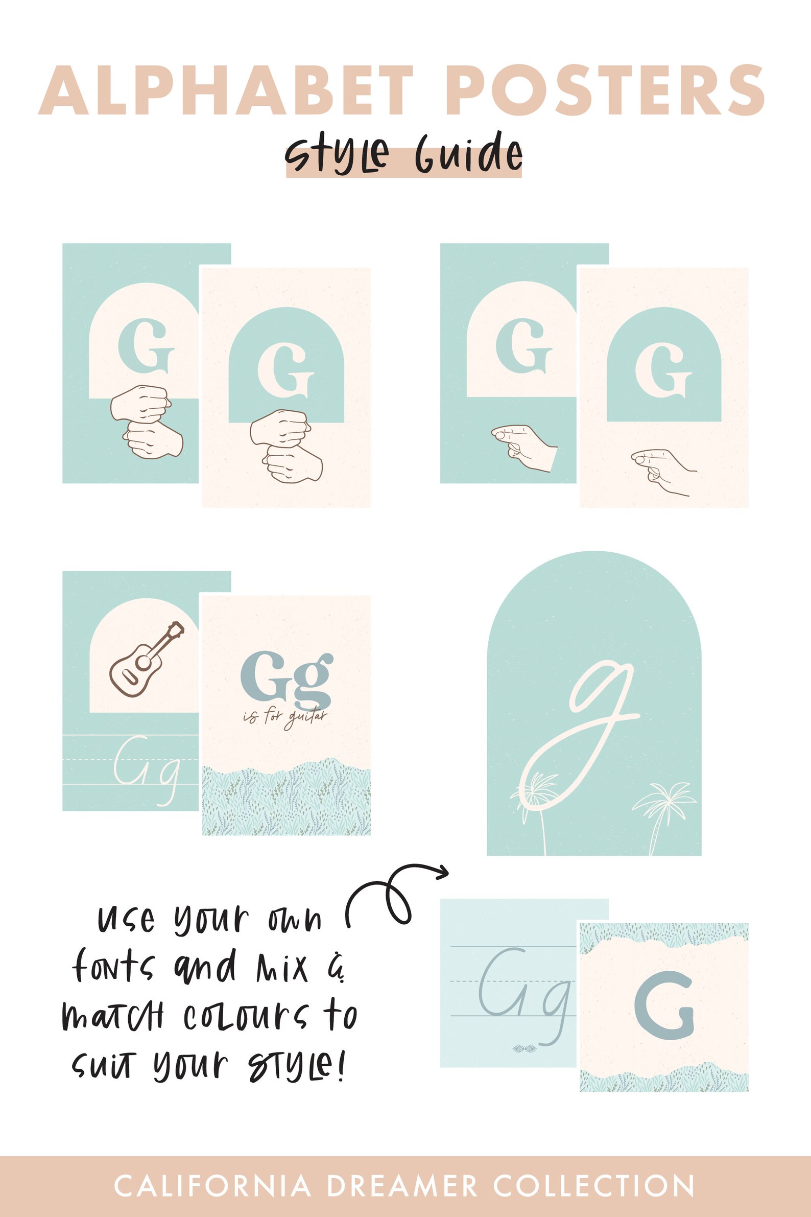 Alphabet Posters | Classroom Decor - California Dreamer - Etsy Australia