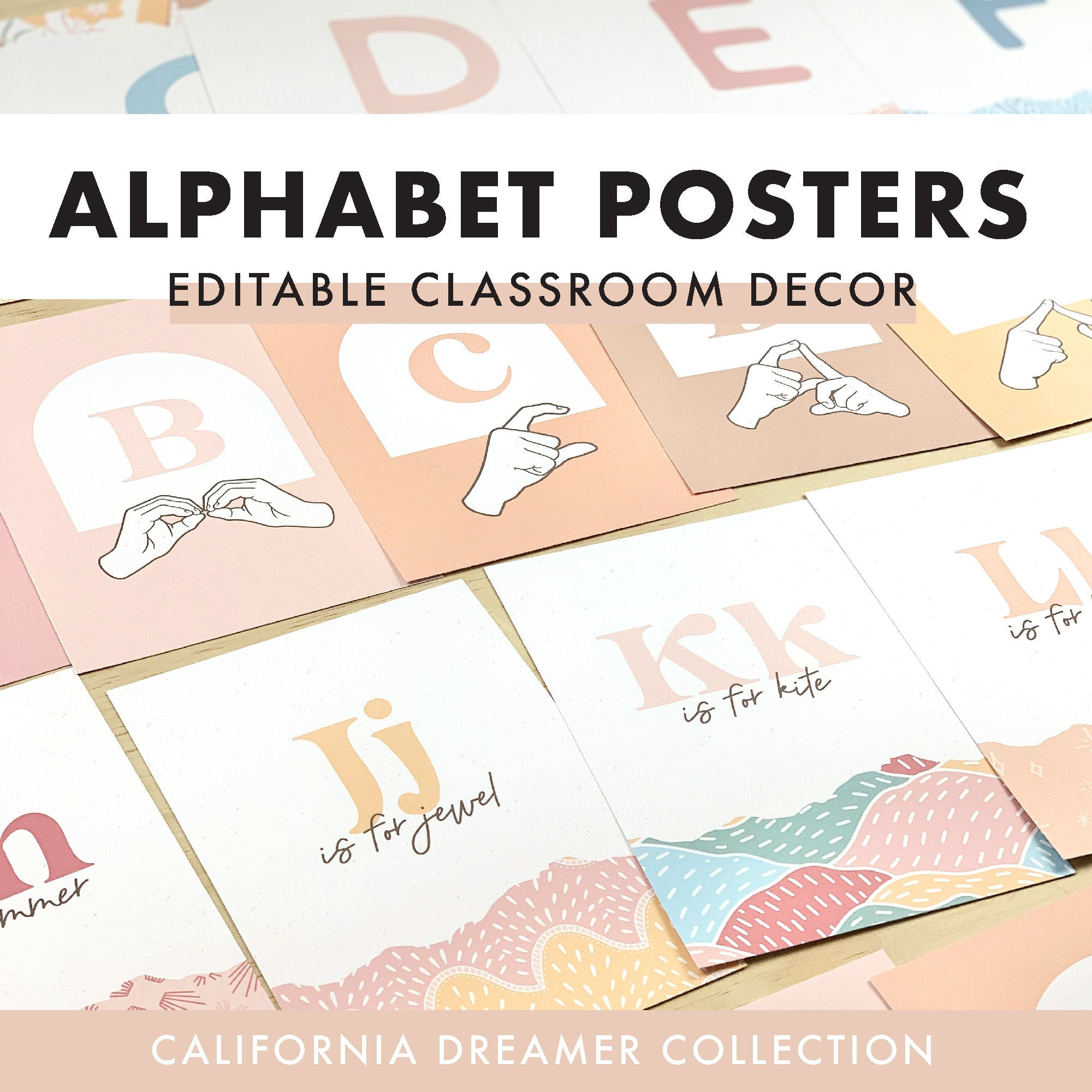 Alphabet Posters | Classroom Decor - California Dreamer - Etsy Australia