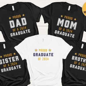 Graduate New Family Matching, Graduation 2024 Proud Mom Dad, Class of 2024 Family Graduation ...