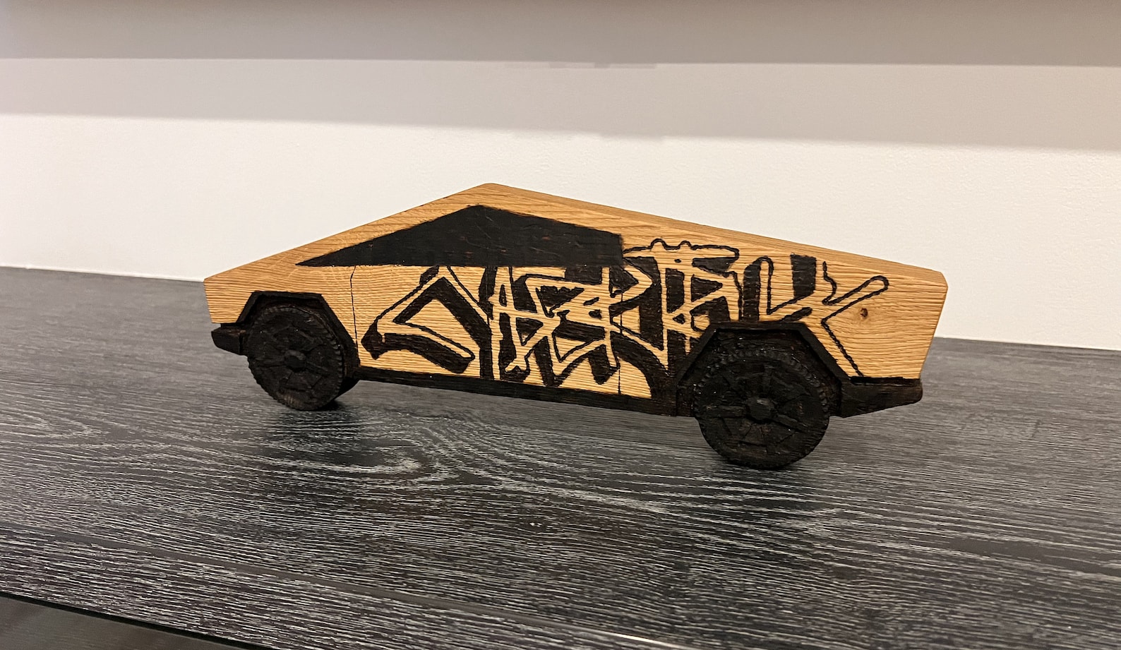 Tesla Cybertruck With Graffiti Form Baja Off-road Testing, Handcrafted ...