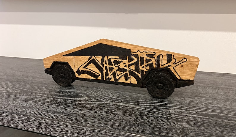 Tesla Cybertruck With Graffiti Form Baja Off-road Testing, Handcrafted ...