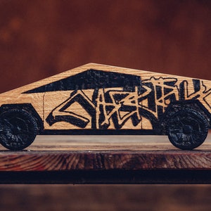 Tesla Cybertruck With Graffiti Form Baja Off-road Testing, Handcrafted ...