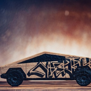 Tesla Cybertruck With Graffiti Form Baja Off-road Testing, Handcrafted ...
