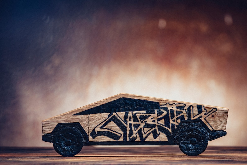 Tesla Cybertruck With Graffiti Form Baja Off-road Testing, Handcrafted ...