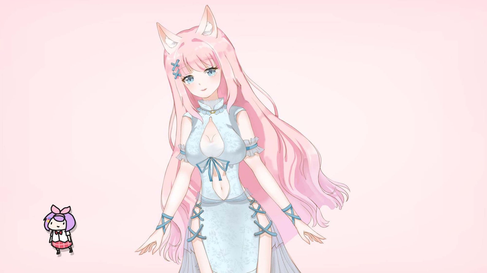 Customized Vtuber Girl Vtuber Model Half Body/fully Rigged - Etsy