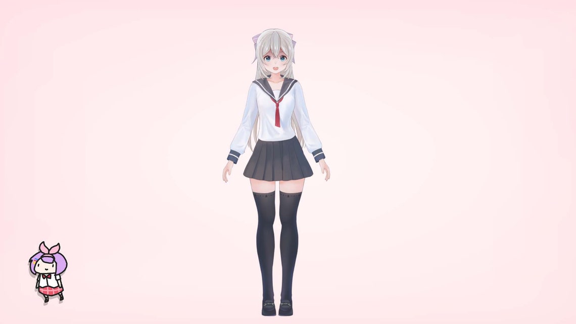 Customized Vtuber Girl Vtuber Model Fully Body/fully - Etsy
