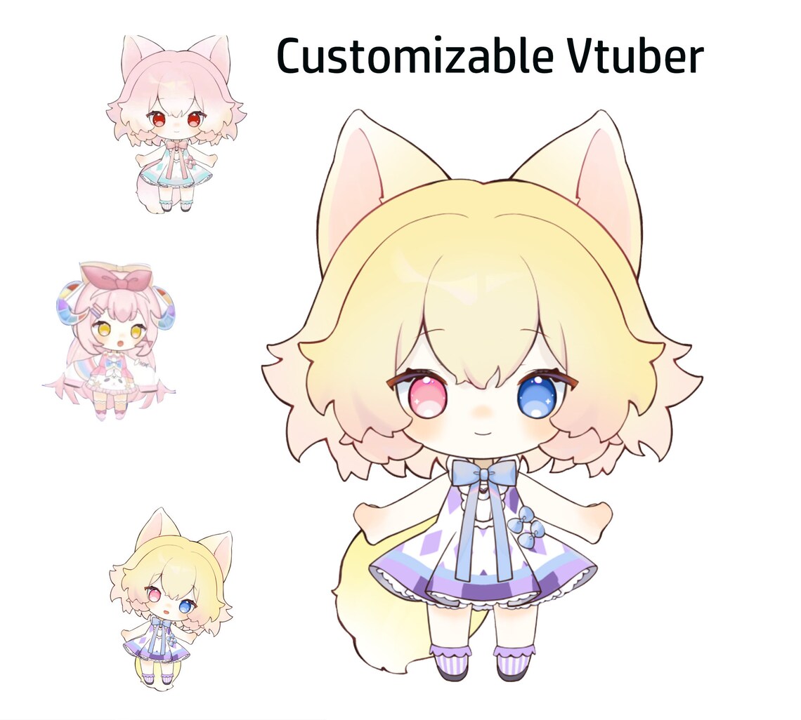 Customizable Vtuber Girl Vtuber Model Fully Body/fully - Etsy