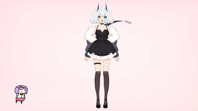 Customizable Vtuber Girl Vtuber Model Fully Body/fully - Etsy