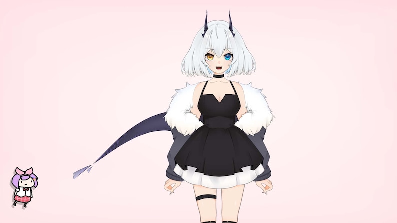 Customizable Vtuber Girl Vtuber Model Fully Body/fully Rigged Live2d ...