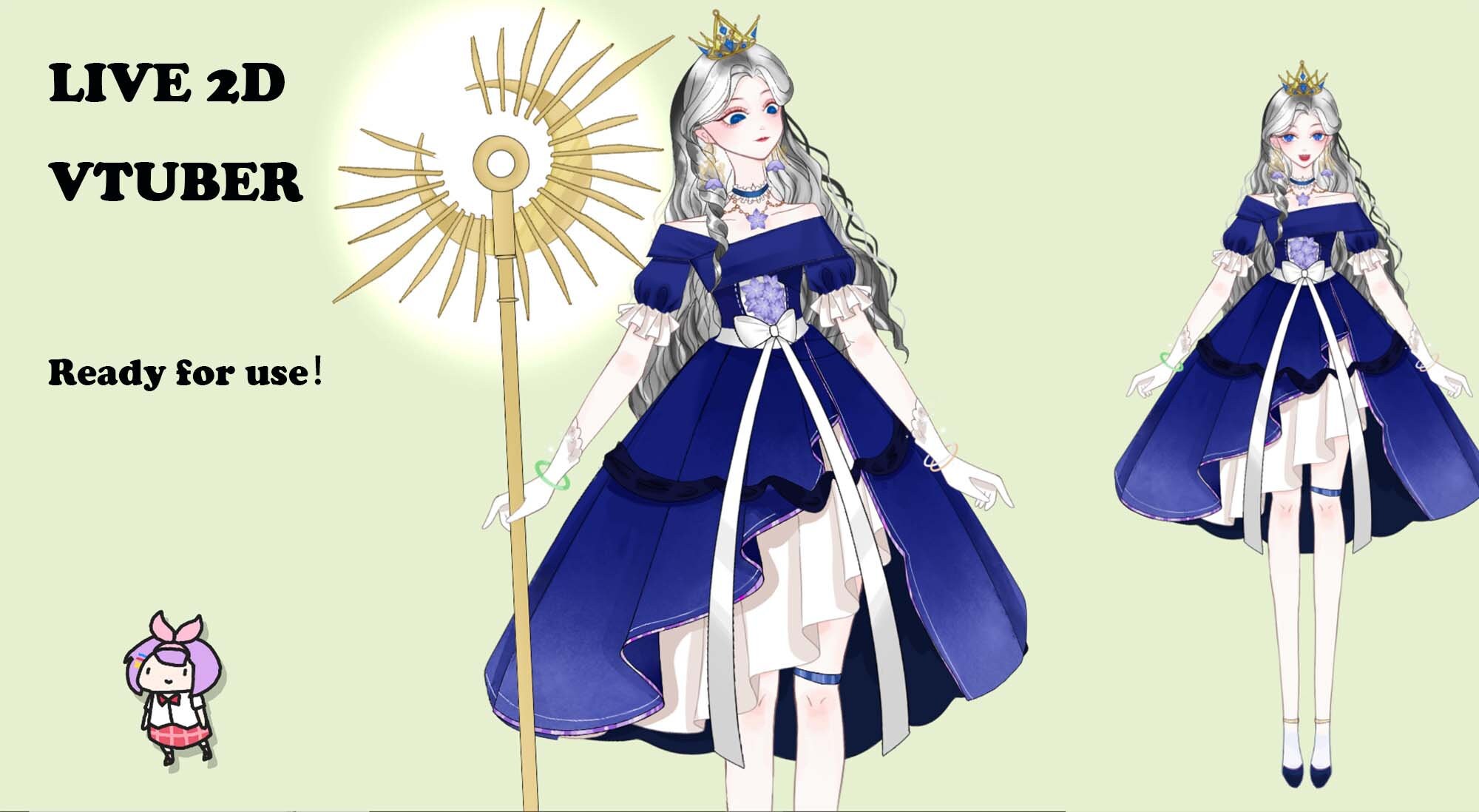 Customized Vtuber Girl Vtuber Model Full Body/fully Rigged Live2d ...