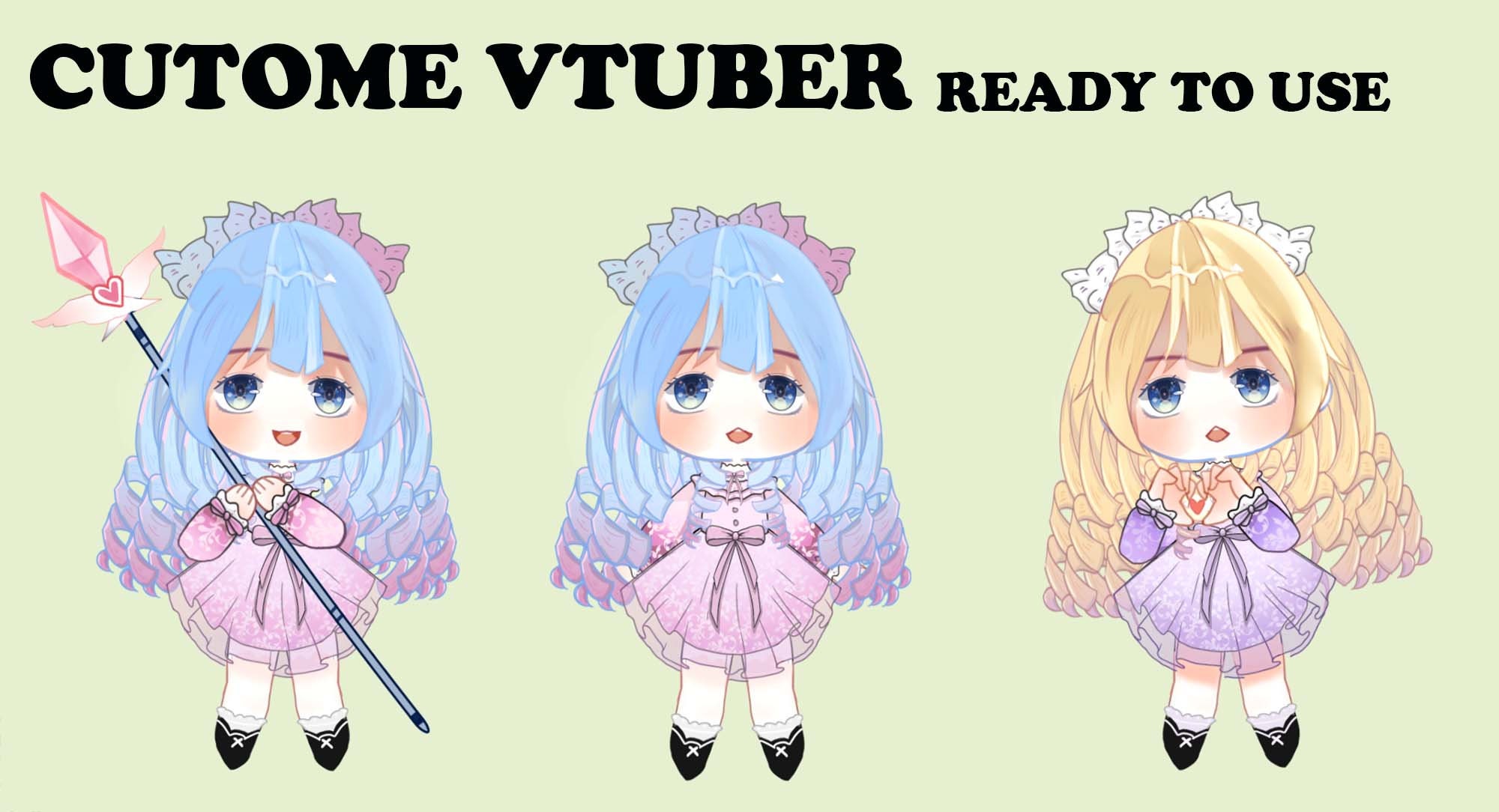 Customized Vtuber Girl Vtuber Model Fully Body/fully Rigged Live2d ...