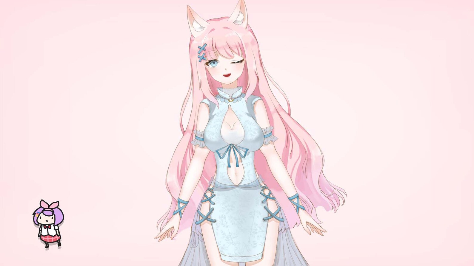 Customized Vtuber - Girl Vtuber Model - Half Body/fully Rigged Live2d ...