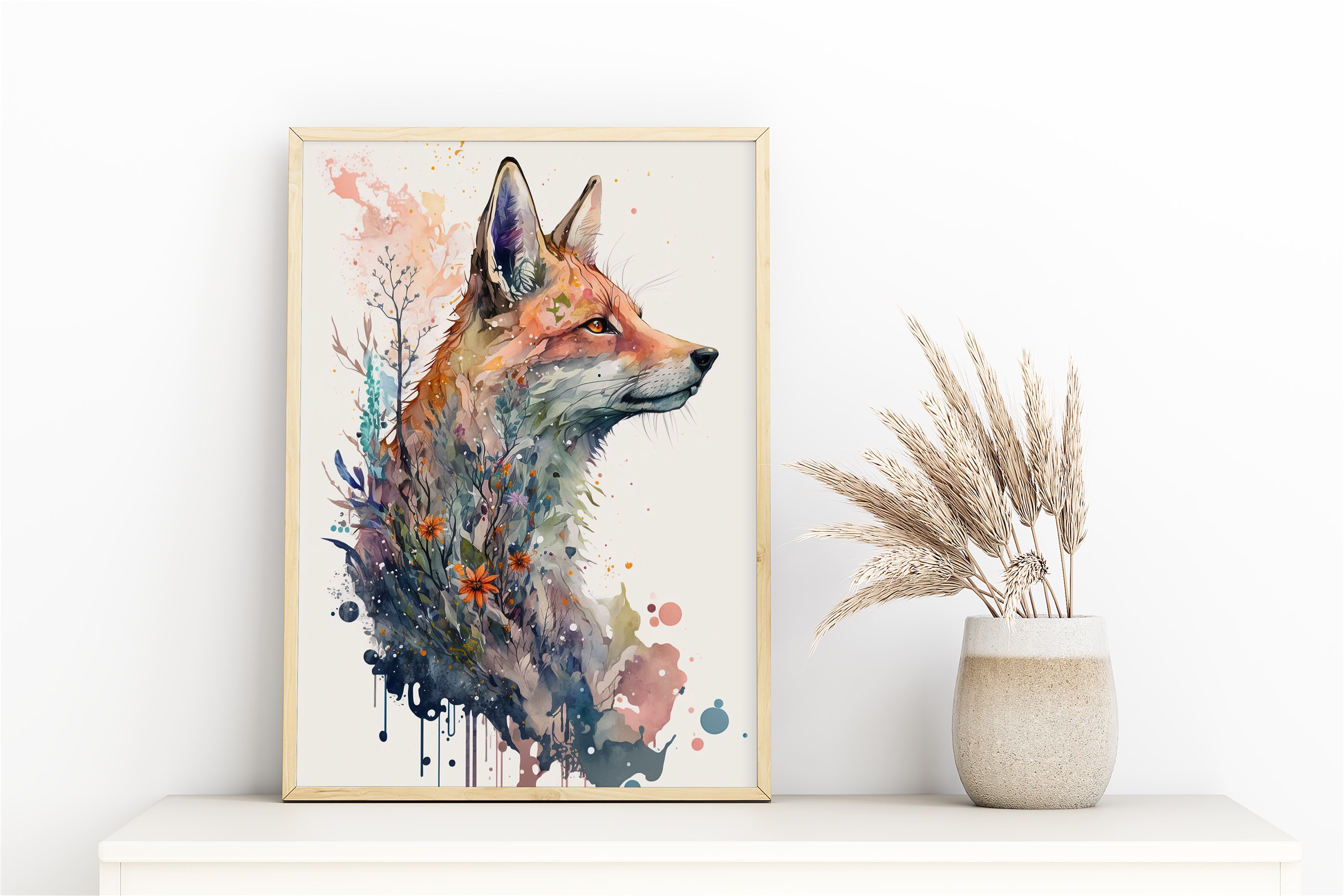 Abstract Fox Drawing