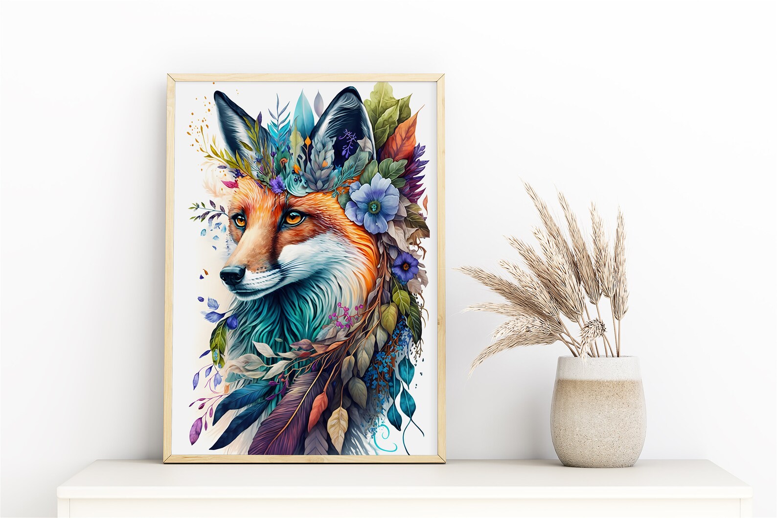 FOX ARTWORK NATURE Poster Water Color Painting Digital - Etsy