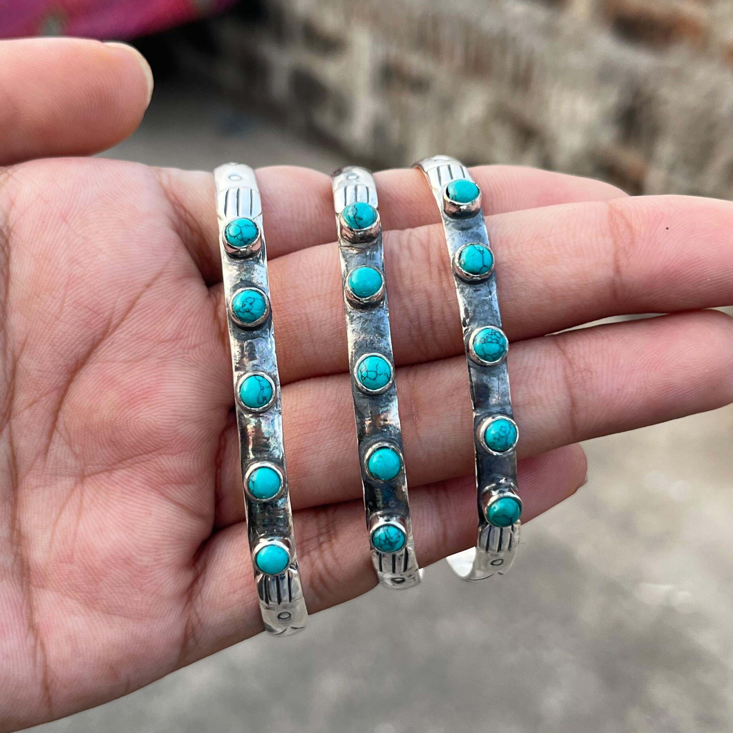 Turquoise Bangle Handmade Bangle Statement Bangle Turquoise - Etsy