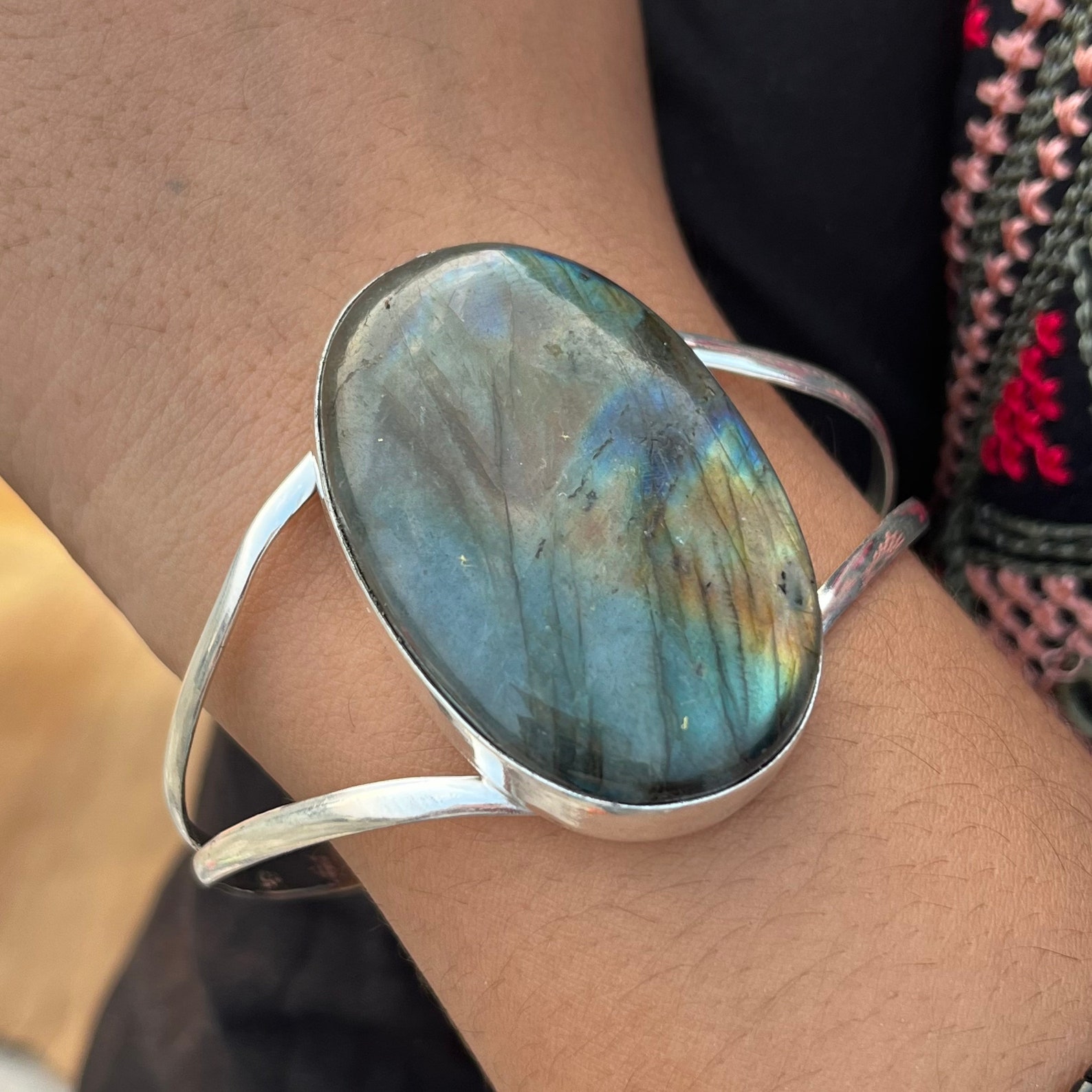 Labradorite Bangle, Women Bangle, Handmade Bangle, Gemstone Bangle ...