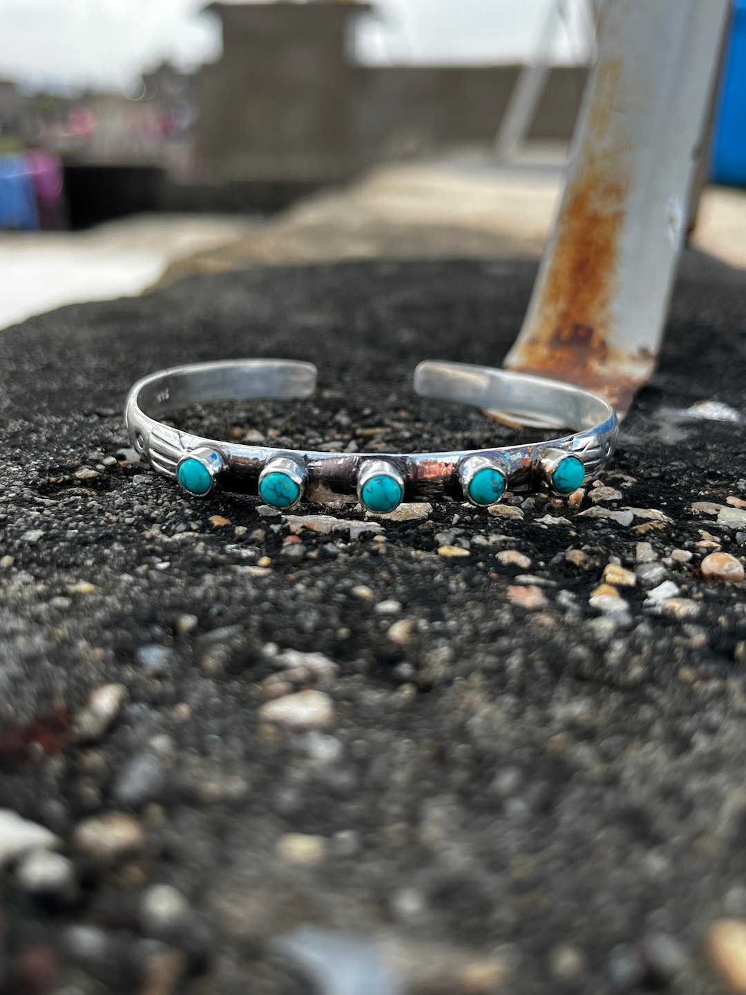 Beautiful Turquoise Bangle, 925 Silver Bangle, Gemstone Bangle, Silver ...