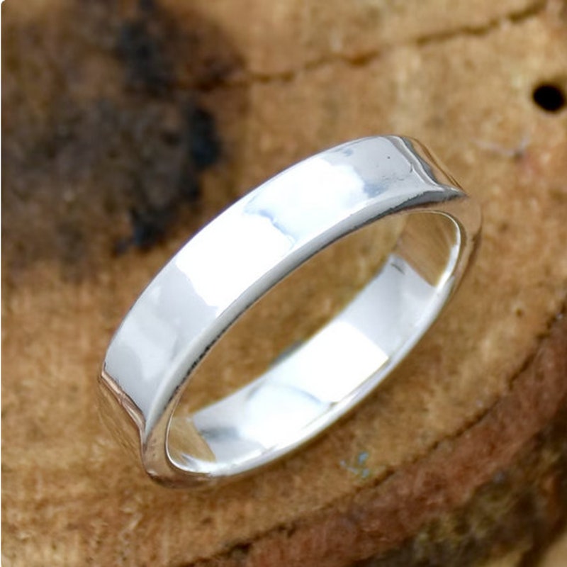 Mens Plain Silver Ring - Etsy