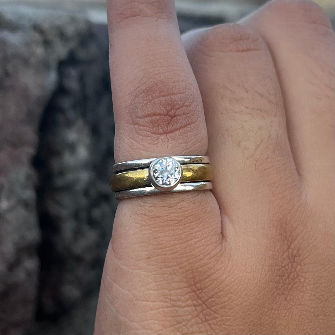 Clear Quartz Ring, Beautiful Ring, Spinner Ring, Natural Quartz, Quartz ...