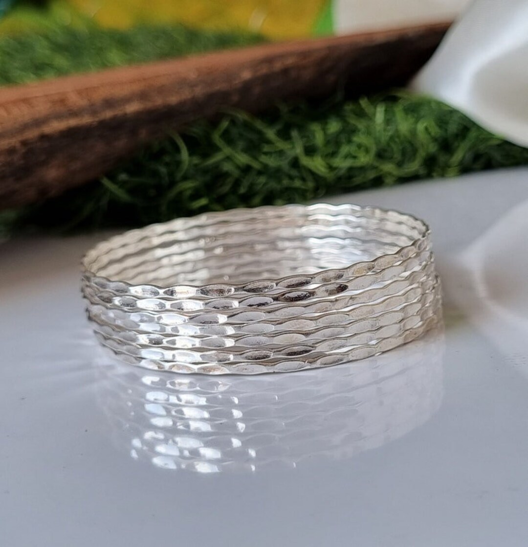 7 Days Bangle, Beautiful Bangle, Boho Bangle, 925 Silver Bangle, Silver ...