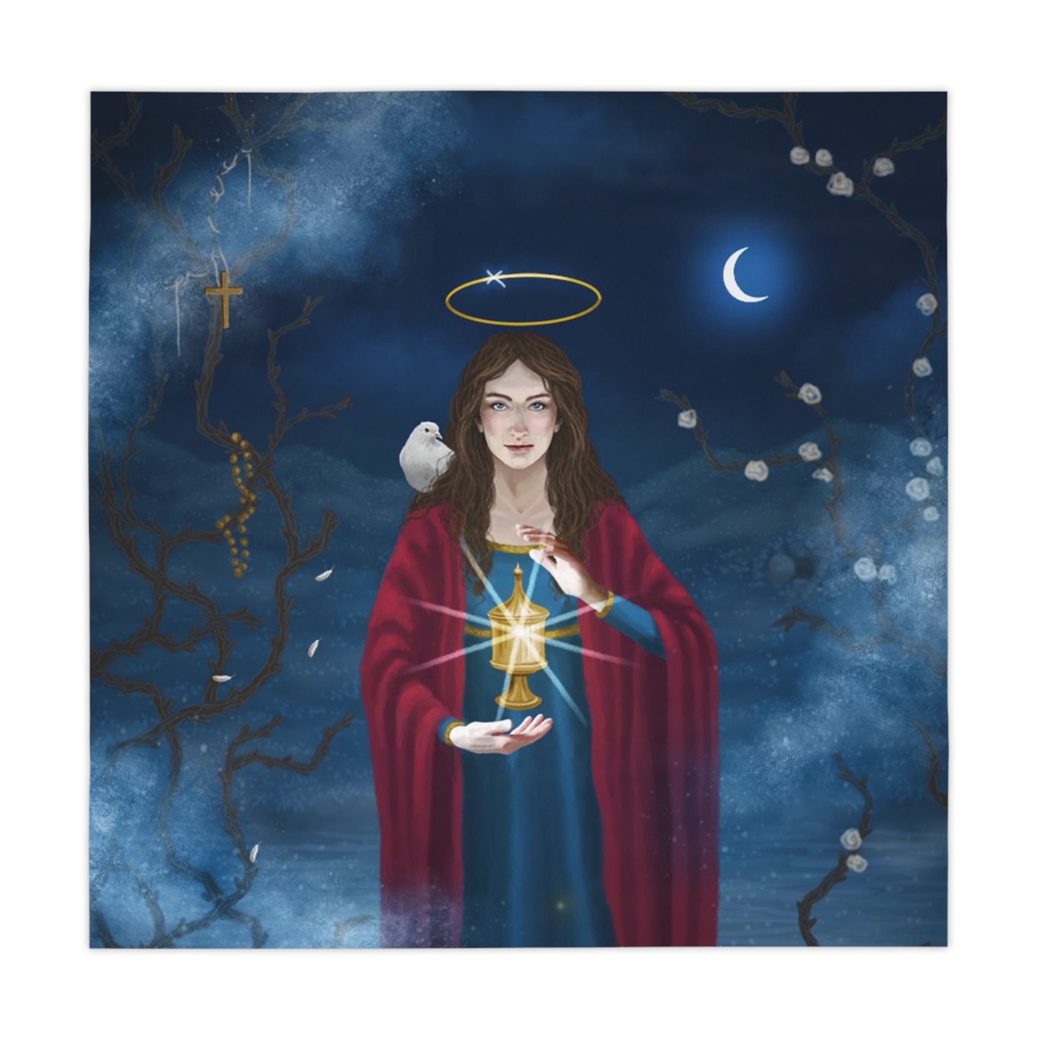 Mary Magdalene Altar Cloth, Sacred Table Fabric for Tarot and Oracle ...