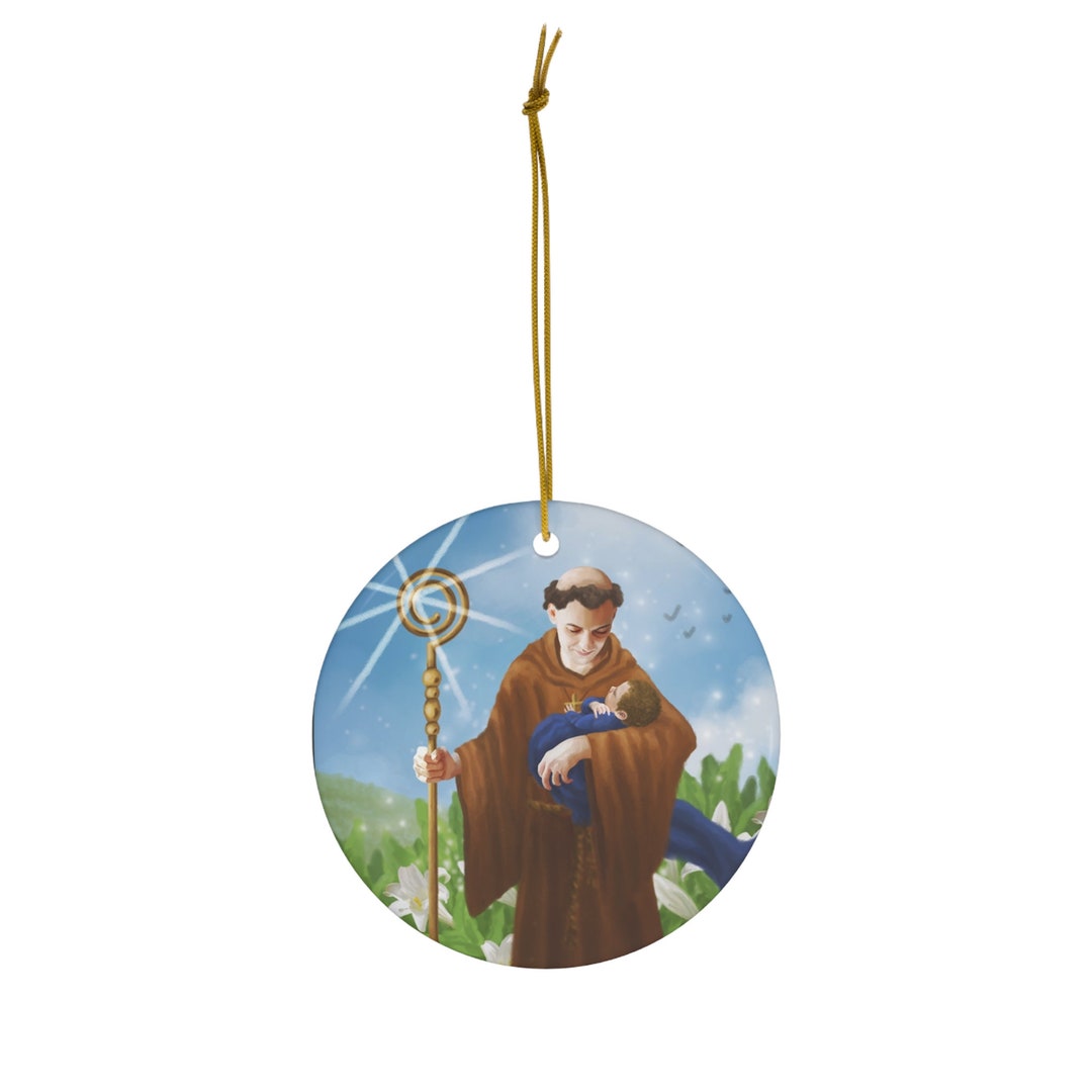Saint Anthony Ornament – Religious Home Decor & Spiritual Gift, Ceramic ...