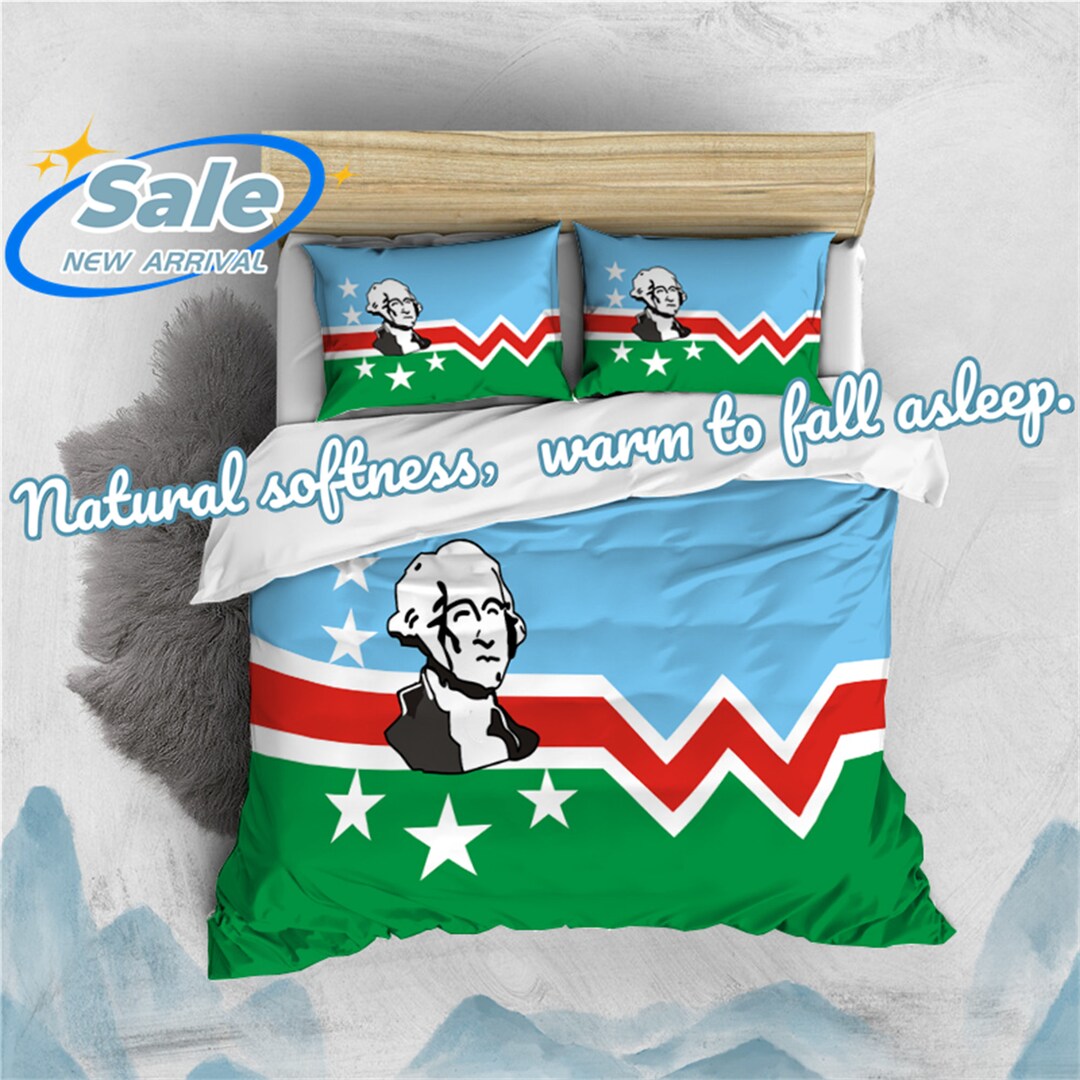 Washington Flag Quilt Cover Skin-friendly Soft Custom Bedding - Etsy