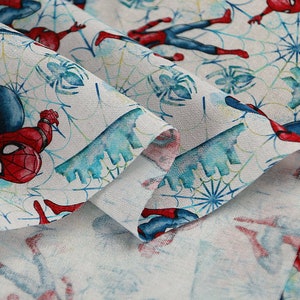 Spider-man Fabric Cartoon Character Fabric 100% Cotton Fabric by the ...