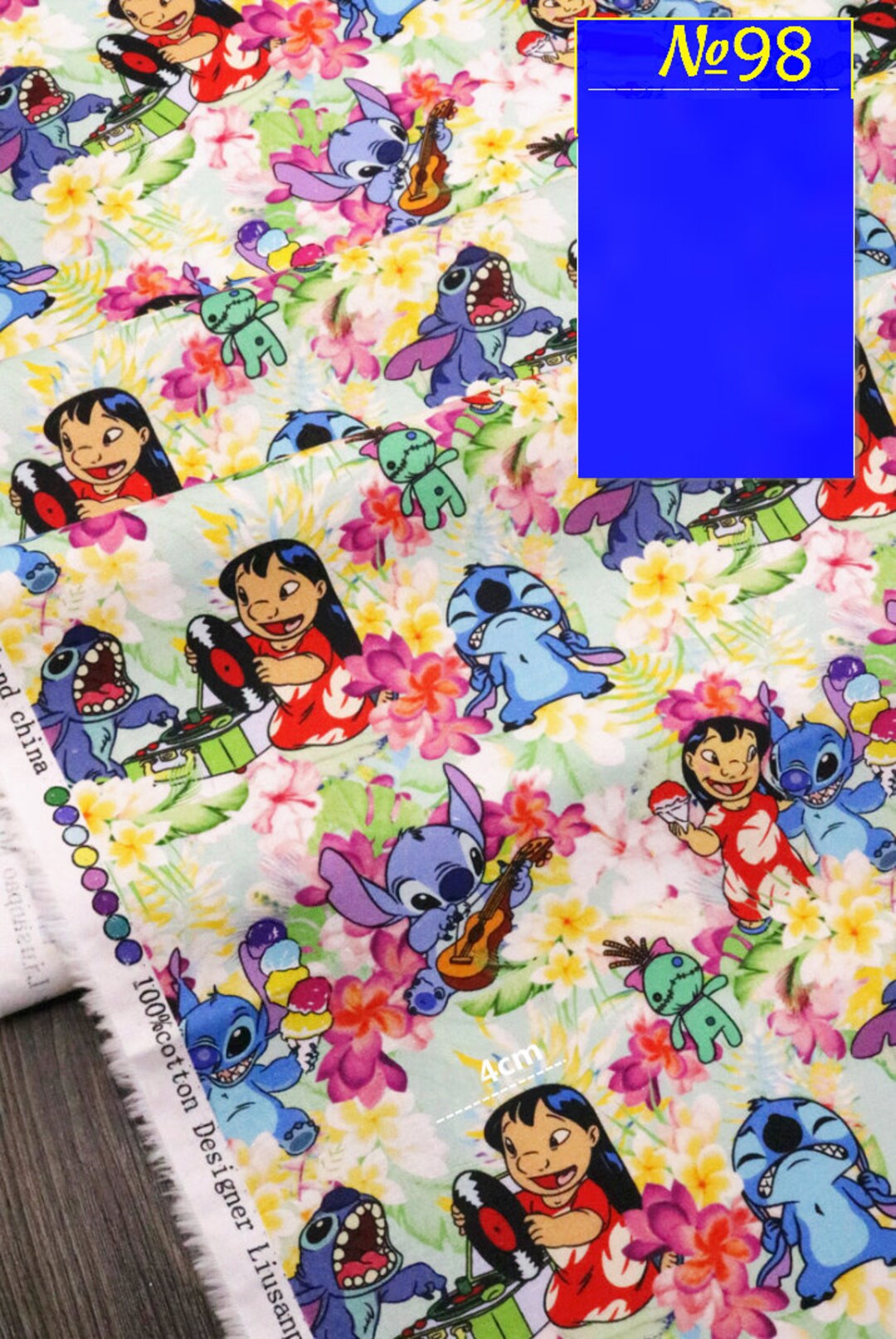 Stitch Fabric Lilo & Stitch Fabric Cartoon Character Fabric 100% Cotton ...