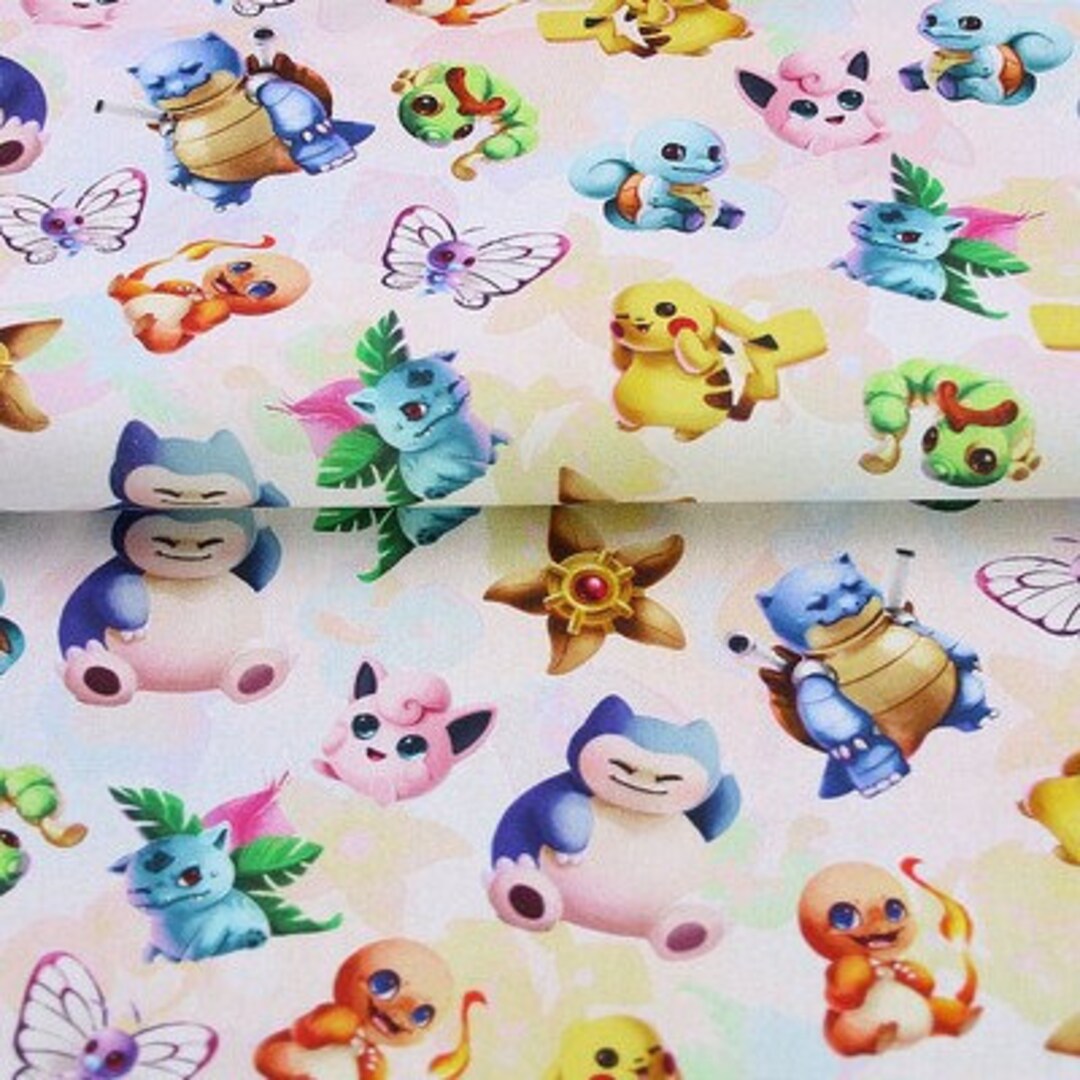 Pokemon Fabric Pikachu Fabric Pocket Monster Cartoon Character Fabric ...