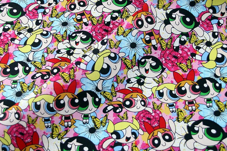 Powerpuff Girls Fabric Powerpuff Girls Fabric Cartoon - Etsy Ireland