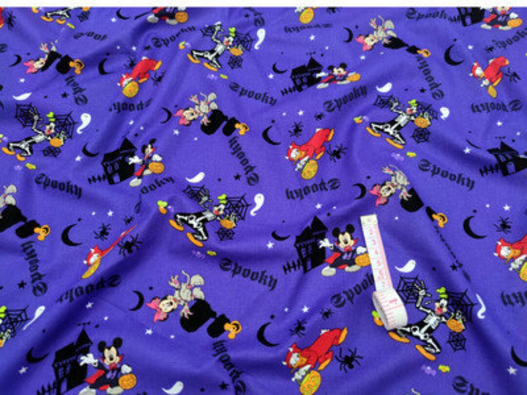 Disney's Mickey Mouse Fabric Halloween Fabric Cartoon Character Fabric ...