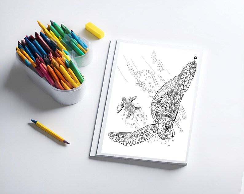 Printable Colouring Sheets Instant Download Turtle Print - Etsy
