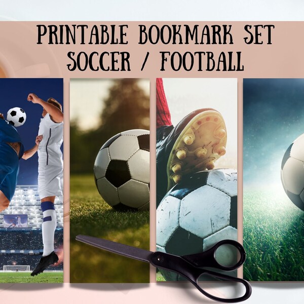 Soccer Bookmark - Etsy