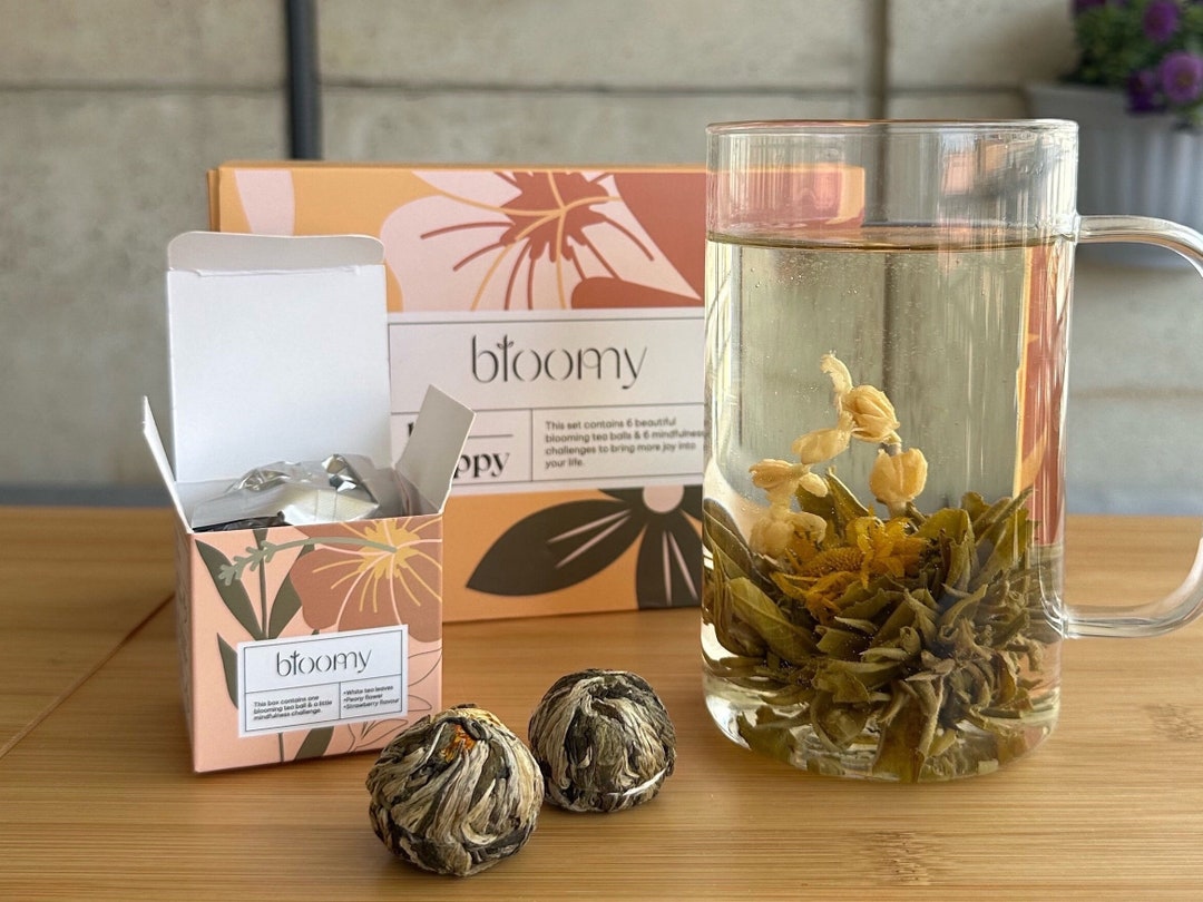 Blooming Tea Gift Set: Handmade Flower Tea Balls Unique Idea for ...