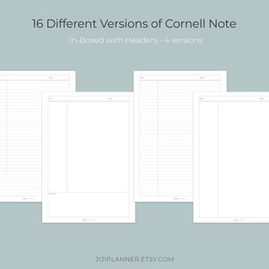 Printable Cornell Note Page Pack Cornell Method Note-taking - Etsy