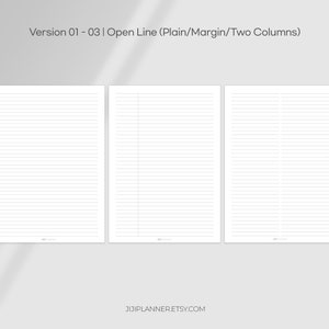 Printable Lined Note Pages: A4, A5, Letter Sizes (digital PDF Download ...