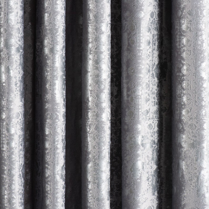 Luxury Silver Velvet Curtains 24 Color Options Custom - Etsy