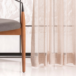 Bohemian French Pleat Fishnet Sheer Curtain, 6 Color Option, Living ...