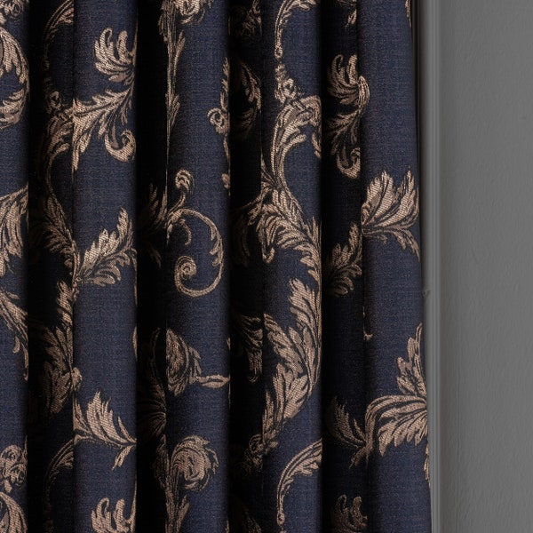 Navy Blue Curtains - Etsy