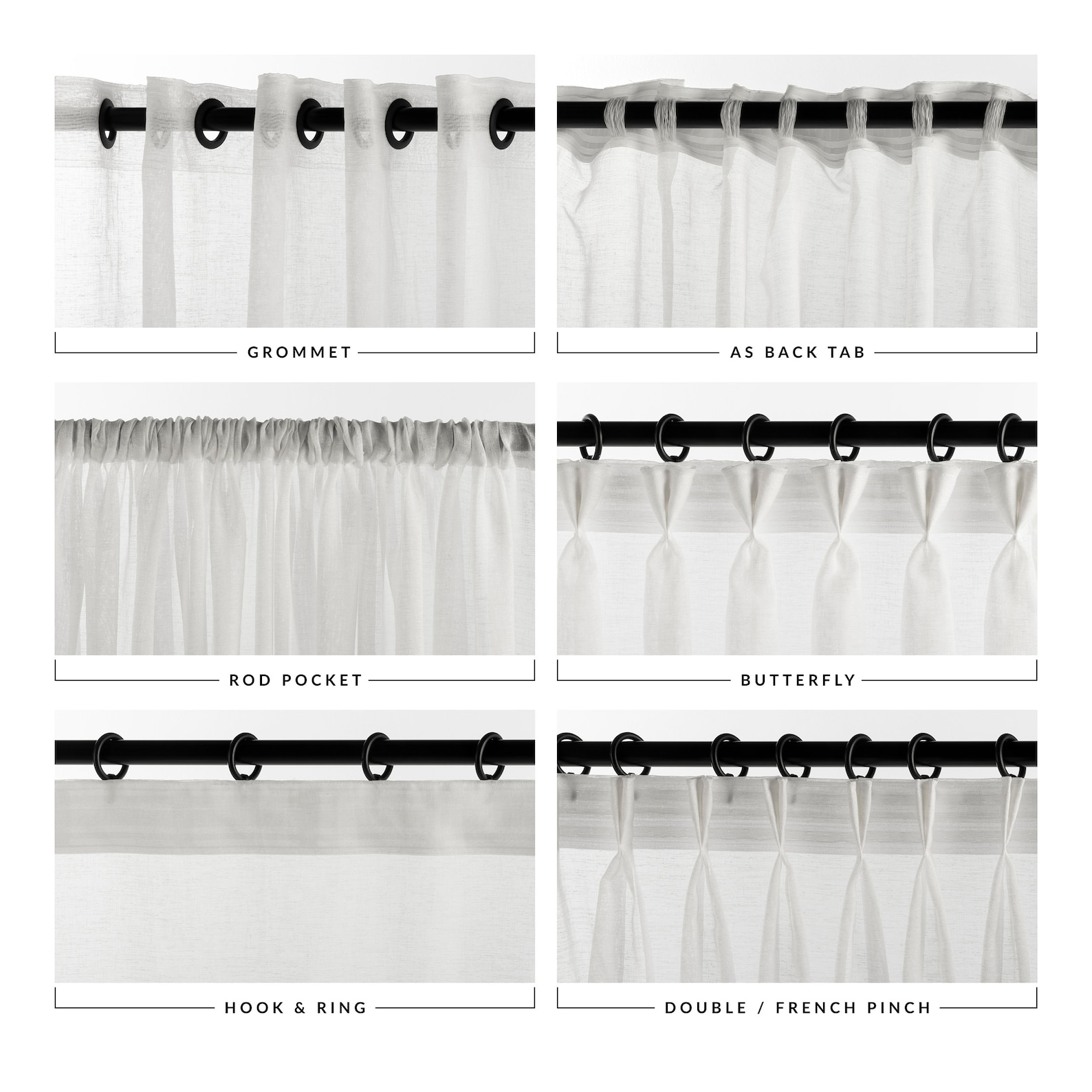 Triple French Pleated Custom Linen Curtain 20 Color Options - Etsy UK