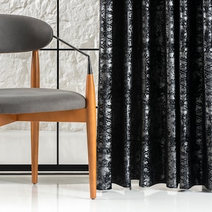 Velvet Curtain, Gilded Velvet Drapes , 24 Color Options, Silky Velvet ...