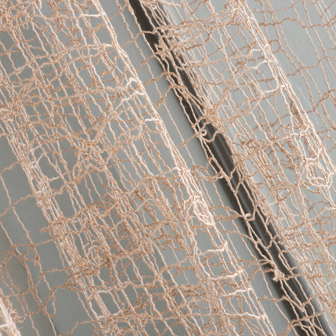 Boho Fishnet Sheer Curtains, 3 Colors, Handmade Artistic Net Drapes for ...