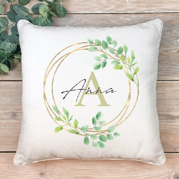 Initial Cushion - Etsy