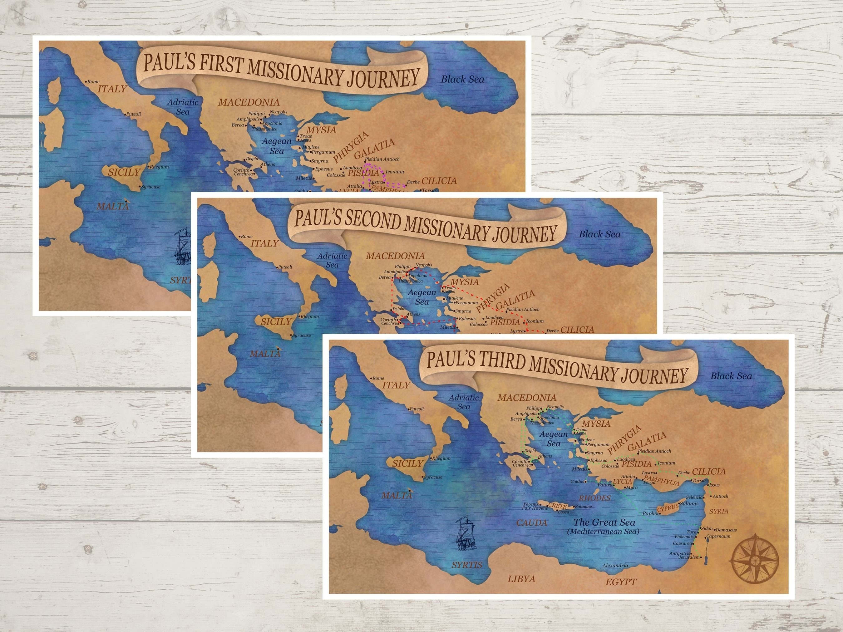 Bible Map Set: Old & New Testament Maps (digital Download) - Etsy