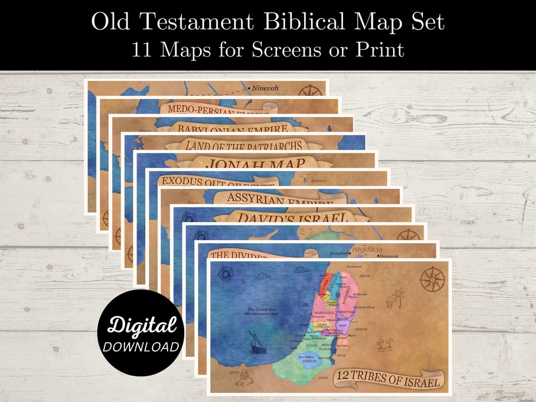 Old Testament Map Set, Bible Maps, Babylonian Empire, Assyrian Empire ...