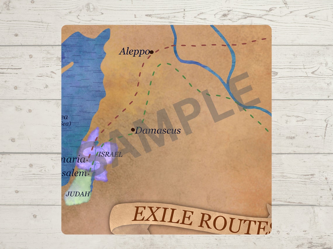 Biblical Exile Map, Exile Route Maps, Assyrian Exile, Babylonian Exile ...